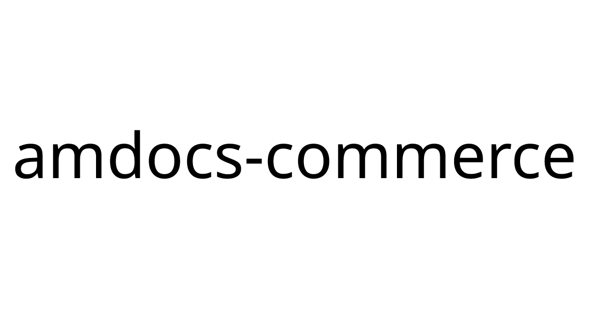 Amdocs Commerce | TM Forum ODA Component Directory