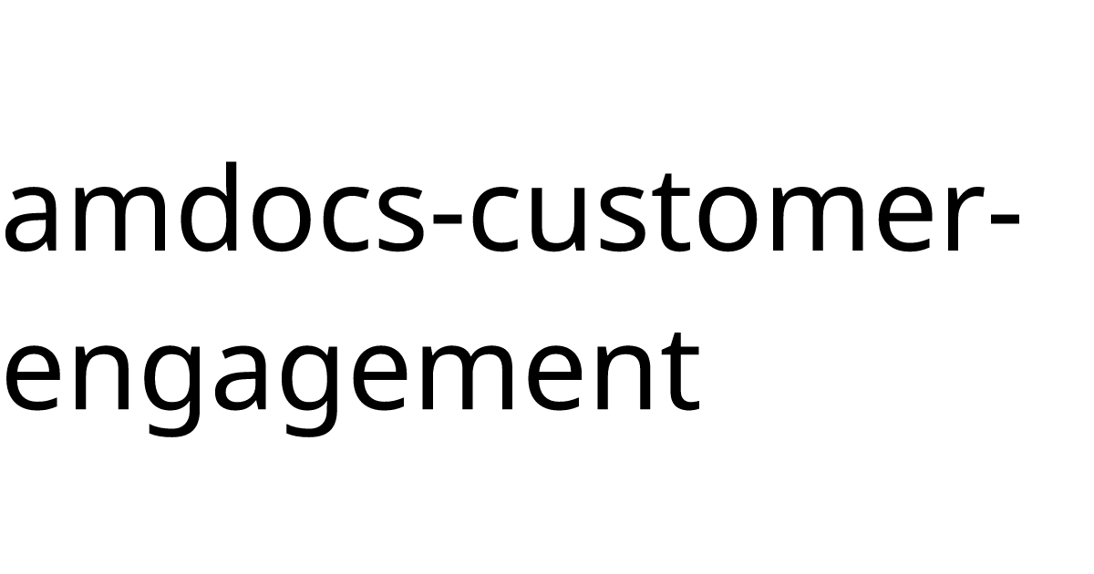 Amdocs Customer Engagement Platform | TM Forum ODA Component Directory