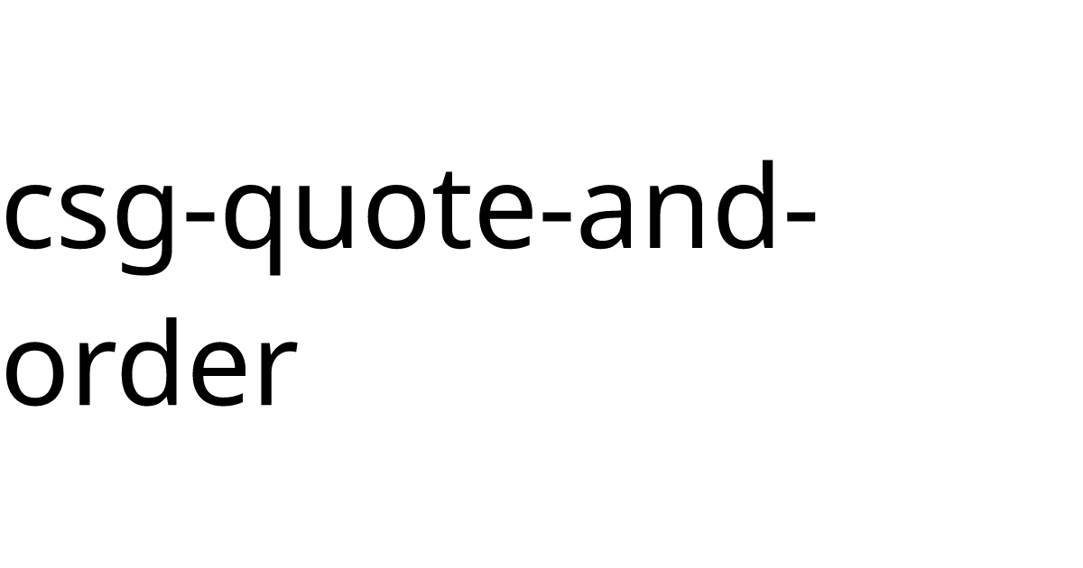 CSG Quote and Order | TM Forum ODA Component Directory