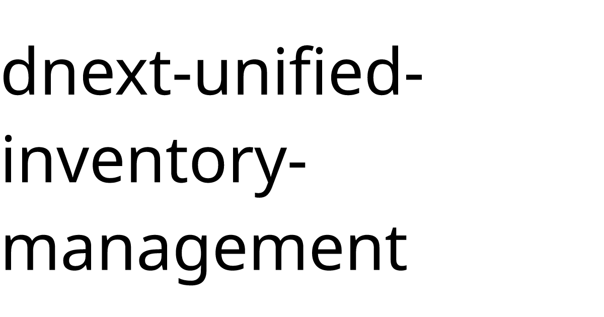 Dnext Unified Inventory Management | TM Forum ODA Component Directory
